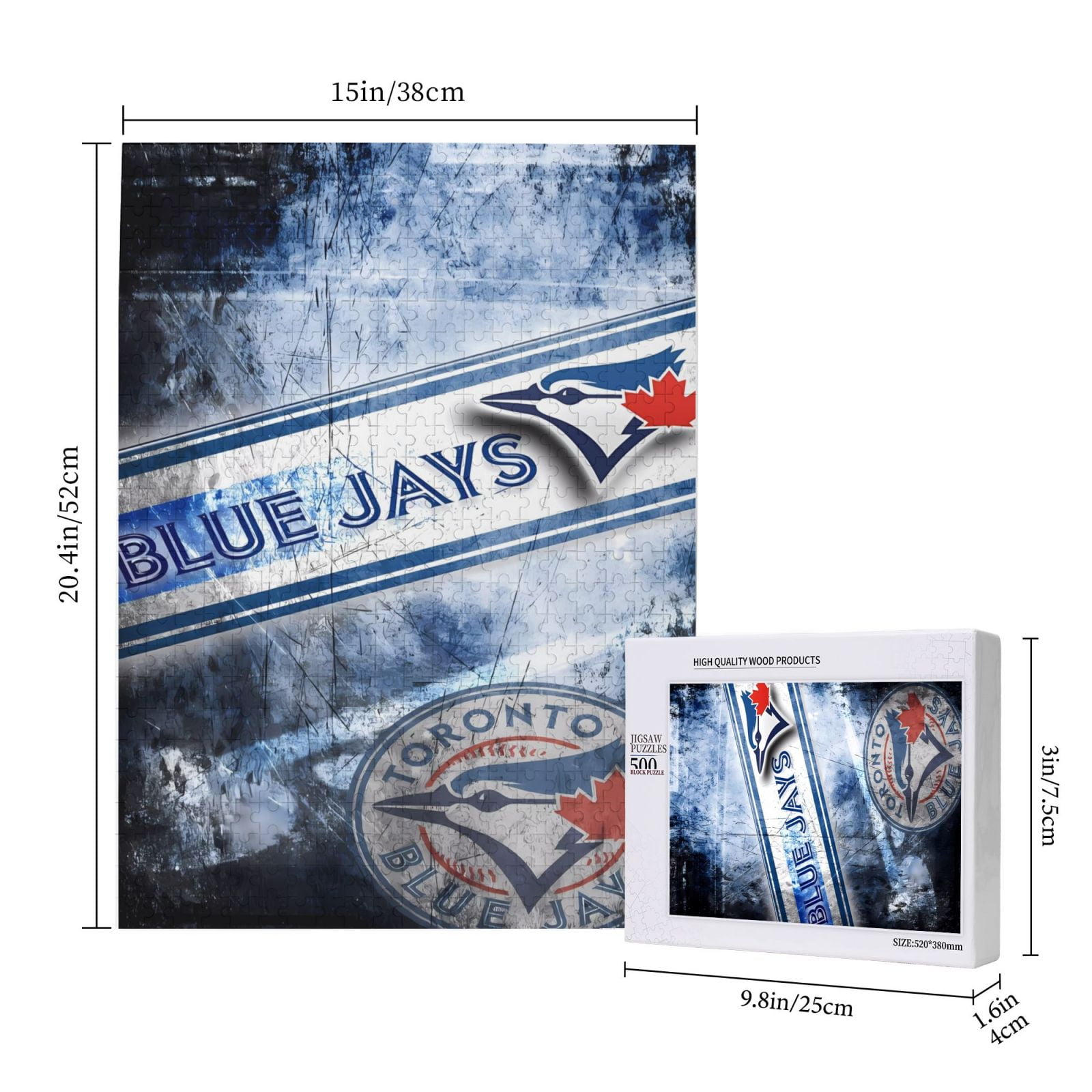 Blue_Jays Baseball Team Customized Adult Jigsaw Puzzle 500 Pieces ...