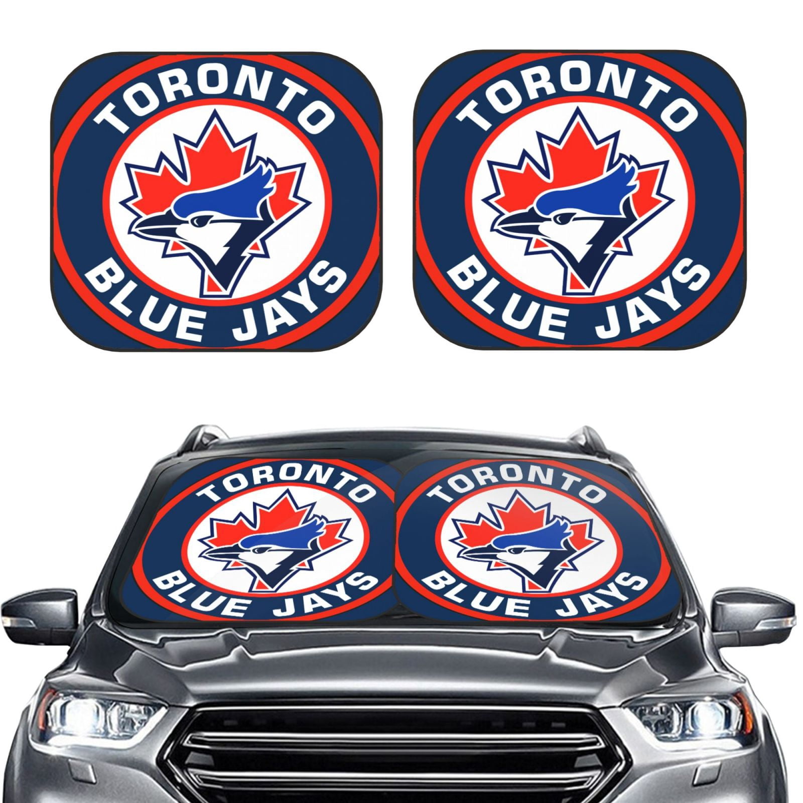 Blue_Jays Car Windshield Sun Shade Foldable Front Windshield Shade for ...