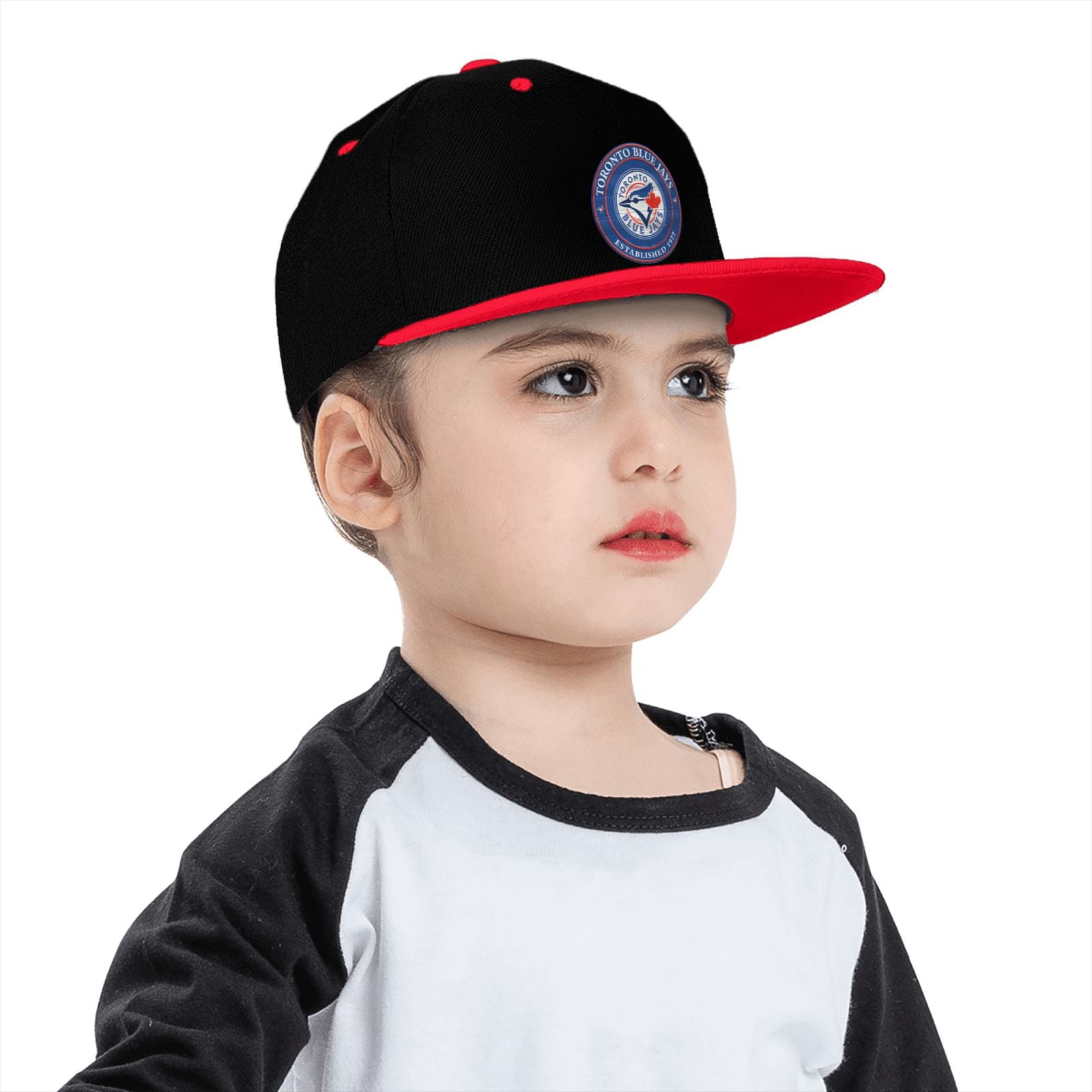 Blue_Jays Children's Flat eave Hats,Hip Hop Style Colorful Flat Bill Hats Teens Adjustable ...