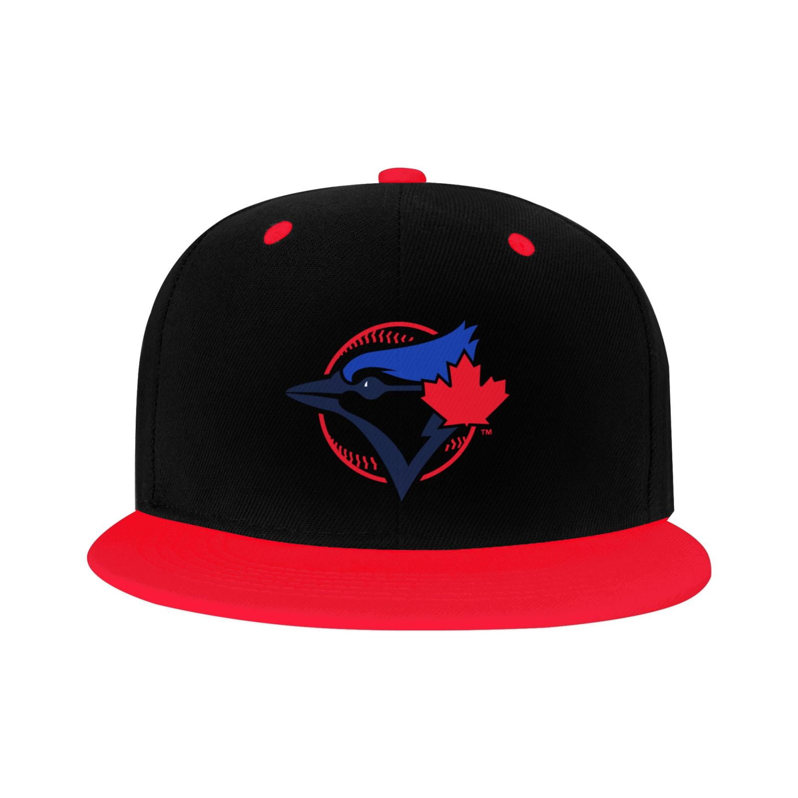Blue_Jays Contrast Color Flat Brim Baseball Cap Classic Team Logo ...