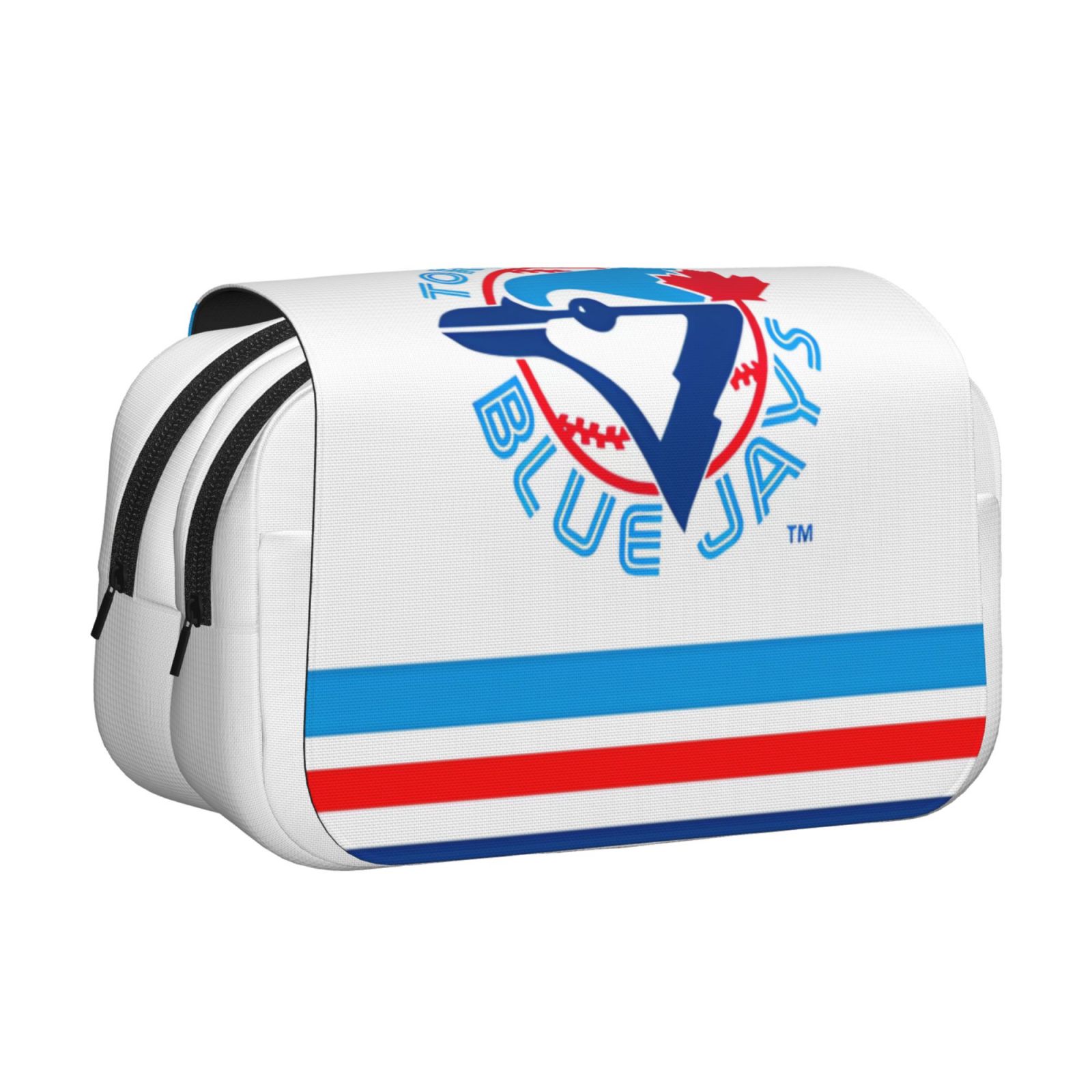 Blue_Jays Double Clamshell Pen Case Holder Bulk Soft Box Large Storage ...