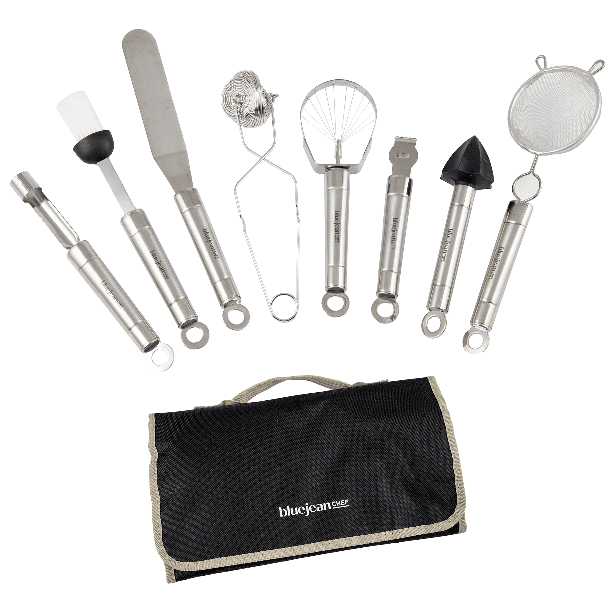 Blue Jean Chef 8-Piece Kitchen Tool and Gadget Set, Stainless-Steel ...