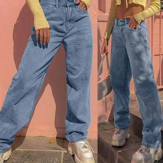 Blue Jeans For Women Stretch Denim Pants Casual Comfy Lightweight ...