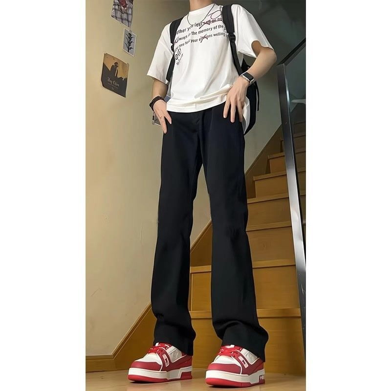 Blue Jeans Men‘s New Summer Thin Straight Slim Fit Micro American-style High Street Vibe Pants ...