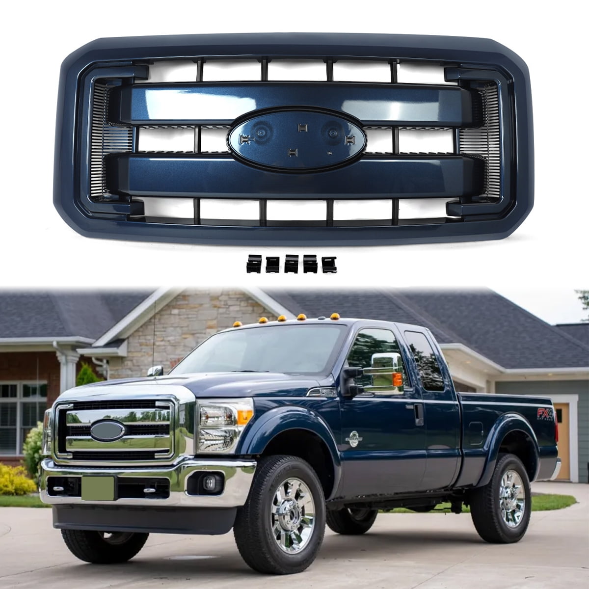 Blue Jeans Metallic XL Style Front Grille Grill For 2011-2016 Ford F250 ...