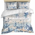 Blue Jellyfish Coastal Bedding 3 Piece Duvet Cover Set Queen Size ...