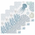 Blue Jellyfish Coastal Kitchen Dish Towels for Drying Dishes Set of 4 ...