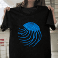 Blue Jellyfish Funny Undersea Ocean Creature With Tentacles Art Unisex ...
