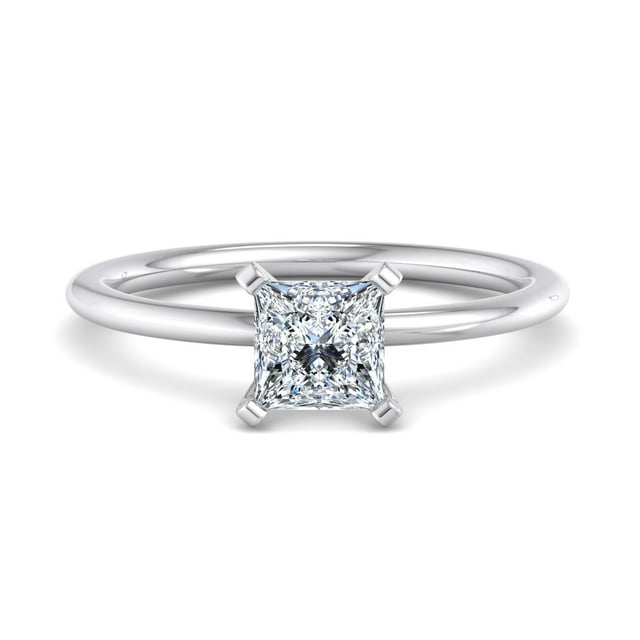Blue Jewel 1.5 Ct Lab Created Diamond Ring for Women - Simple Princess ...