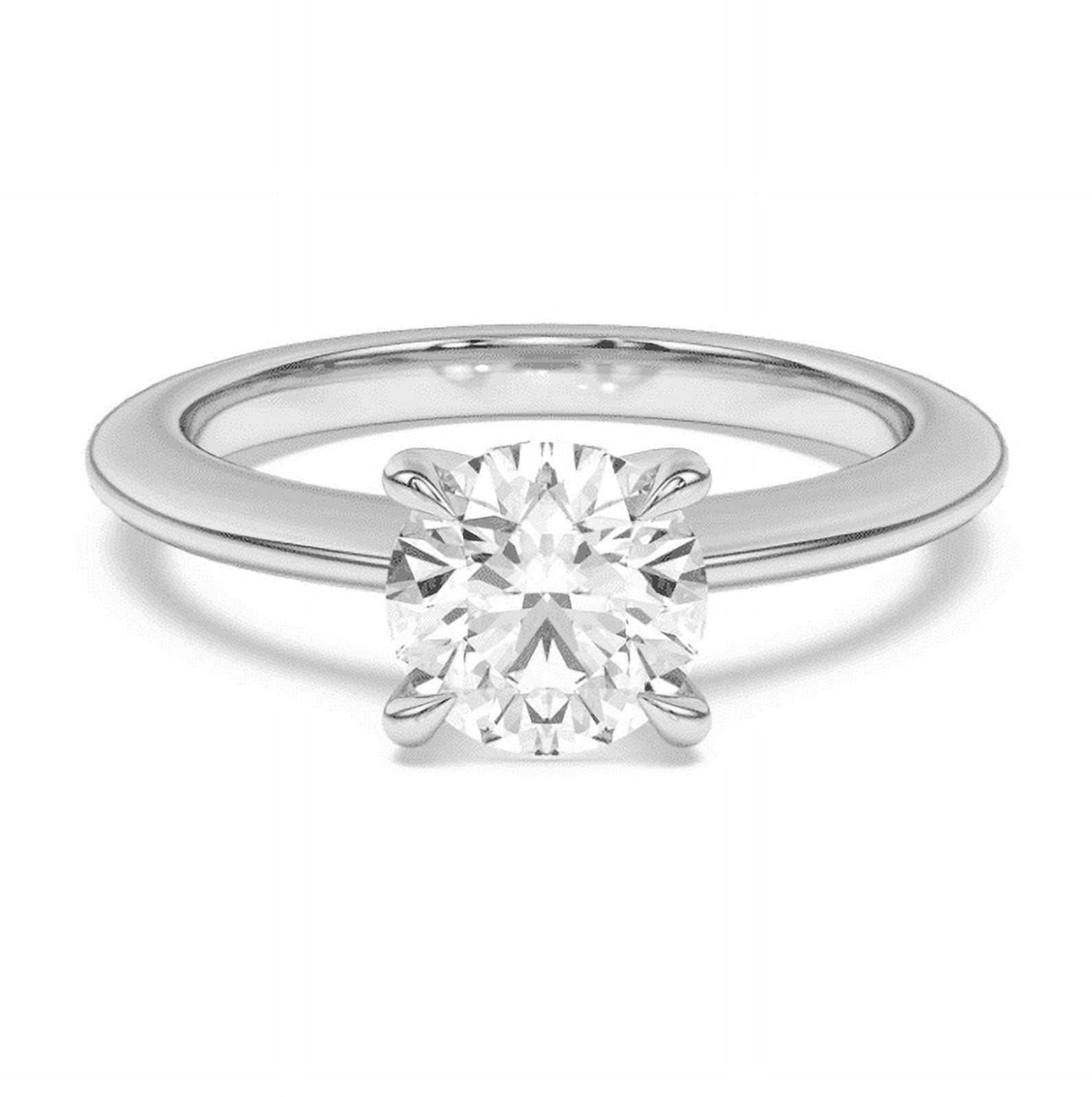 Blue Jewel 1.5 Ct Round Cut Lab Created Diamond Engagement Ring - 14K ...