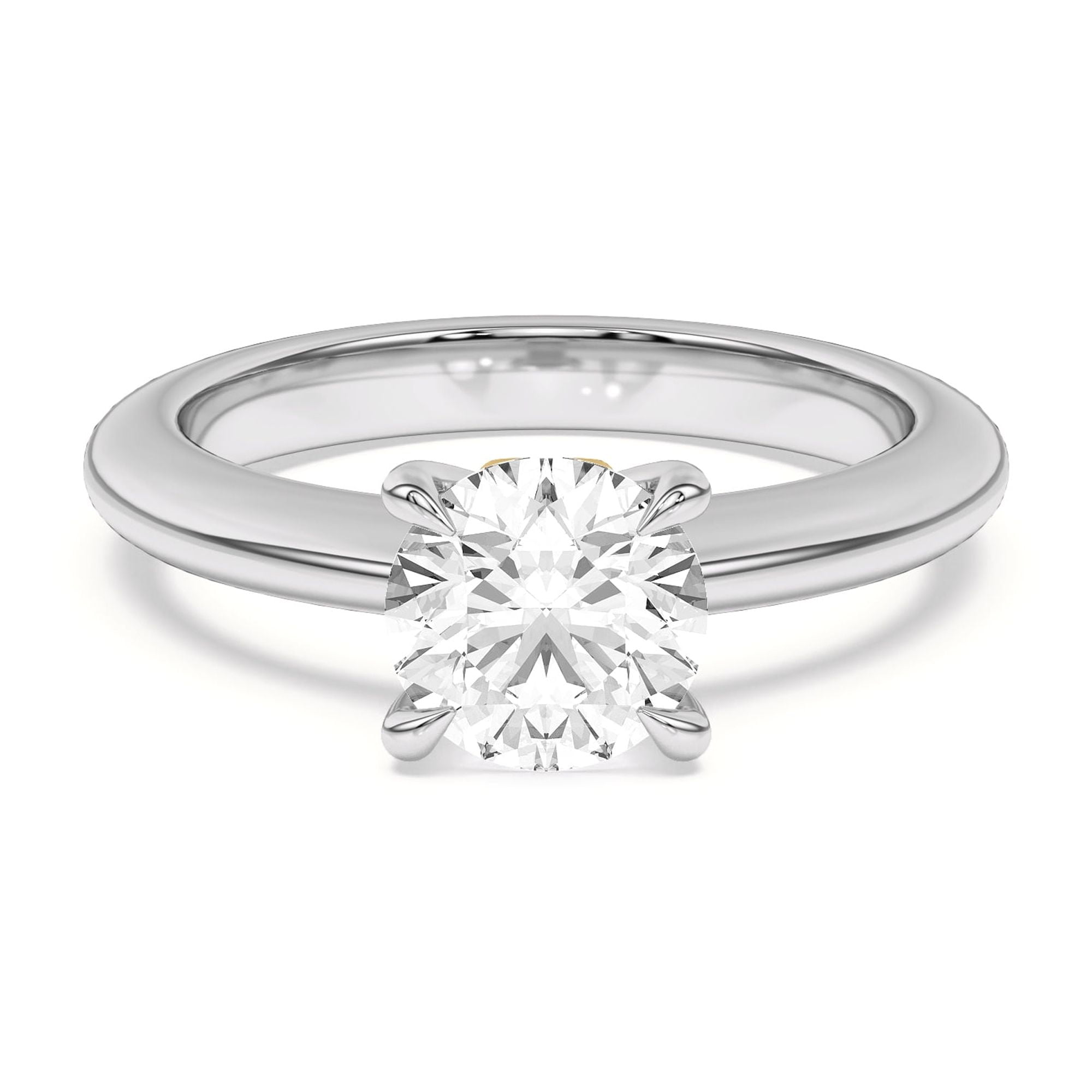 Blue Jewel 1.5 Ct Round Cut Lab Created Diamond Women's Engagement Ring ...