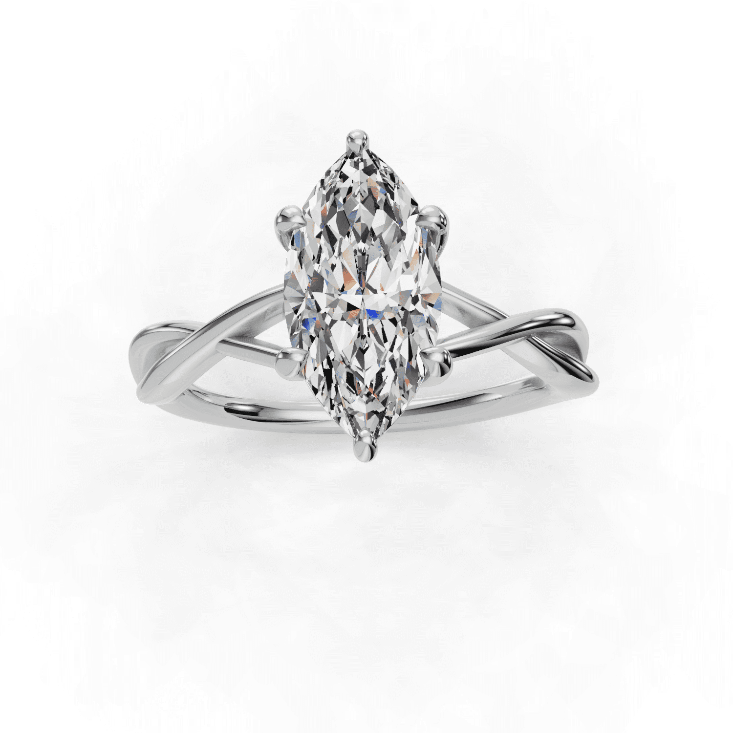 Blue Jewel 1.6 Ct Lab Created Diamond Engagement Ring - Marquise Cut ...