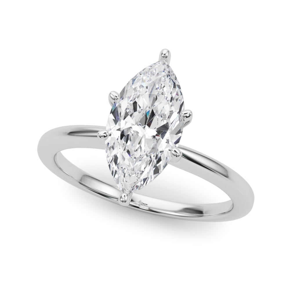 Blue Jewel 1.7 Ct Elegant Lab Created Diamond Engagement Ring for Women - Marquise Cut in 14K ...