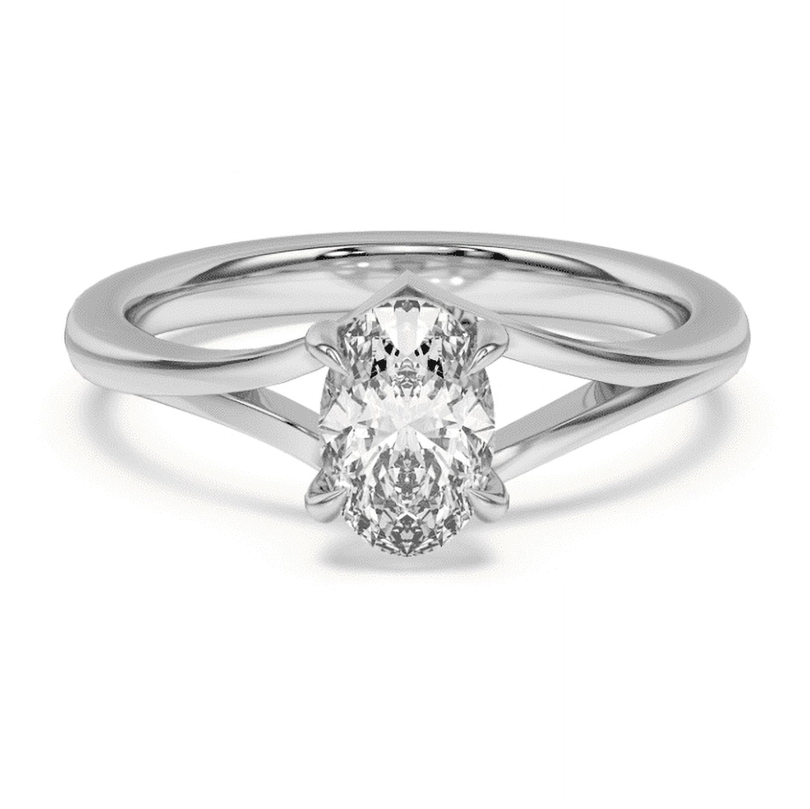 Blue Jewel 1.7 Ct Oval Cut Lab Created Diamond Women's Engagement Ring ...