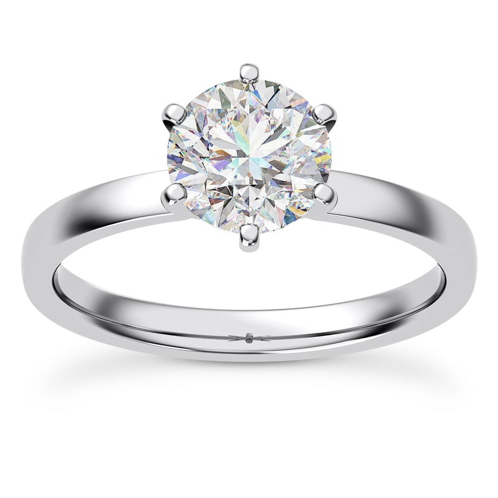 Blue Jewel 1.7 Ct Round Cut Lab Grown Diamond Engagement Ring - Women's ...