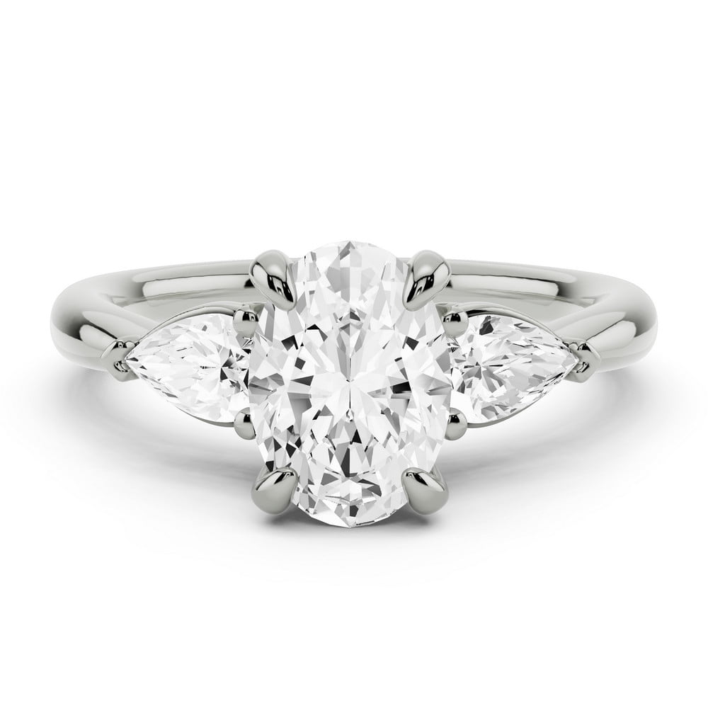 Blue Jewel 1.81 Ct Oval Cut Engagement Ring - Solitaire Enhanced with ...