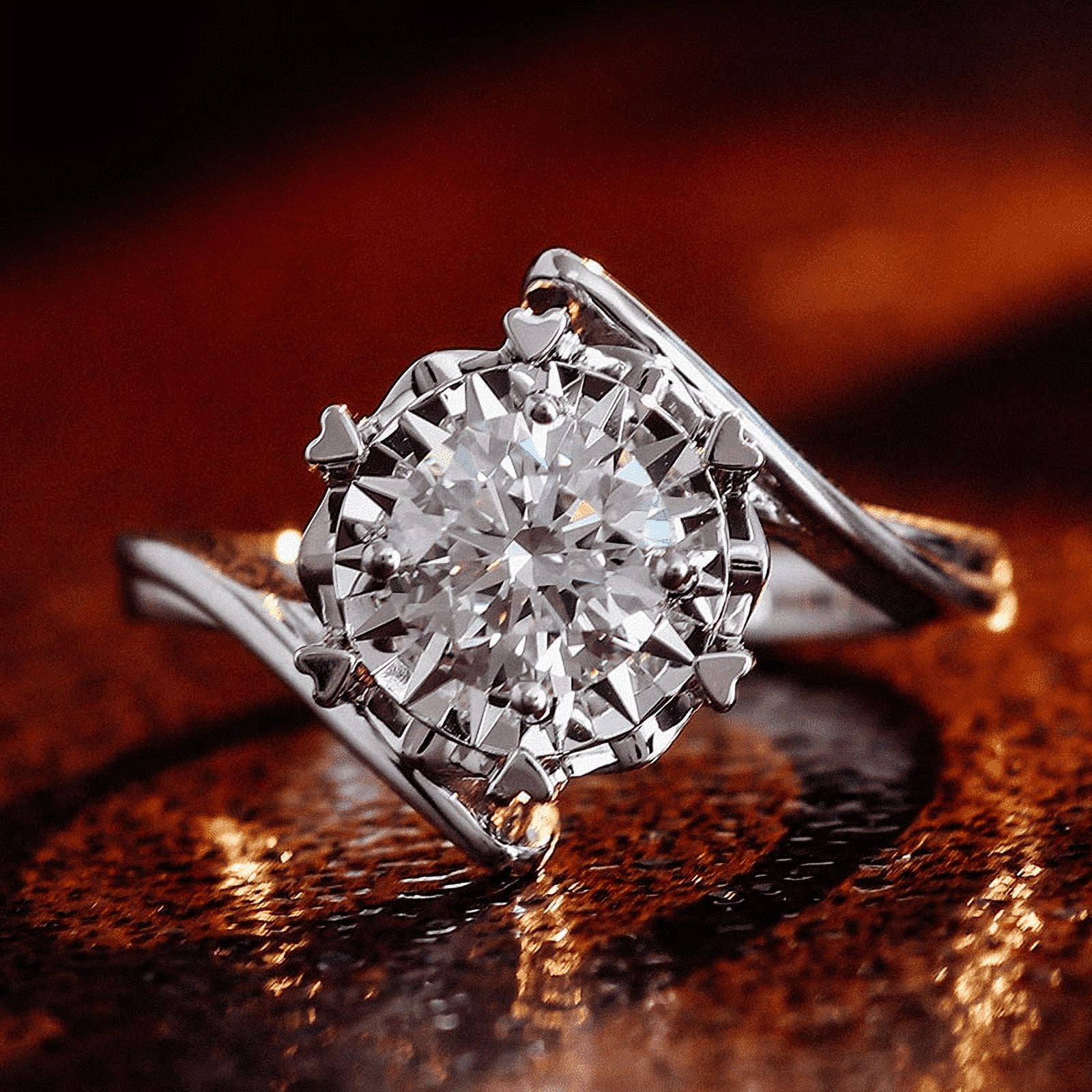 Blue Jewel 14K White Gold Plated Ring - 2.2 Ct Lab Created Simulated ...