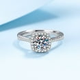 Blue Jewel 14K White Gold Plated Rings - 1.9 Ct Round Cut Lab Created ...