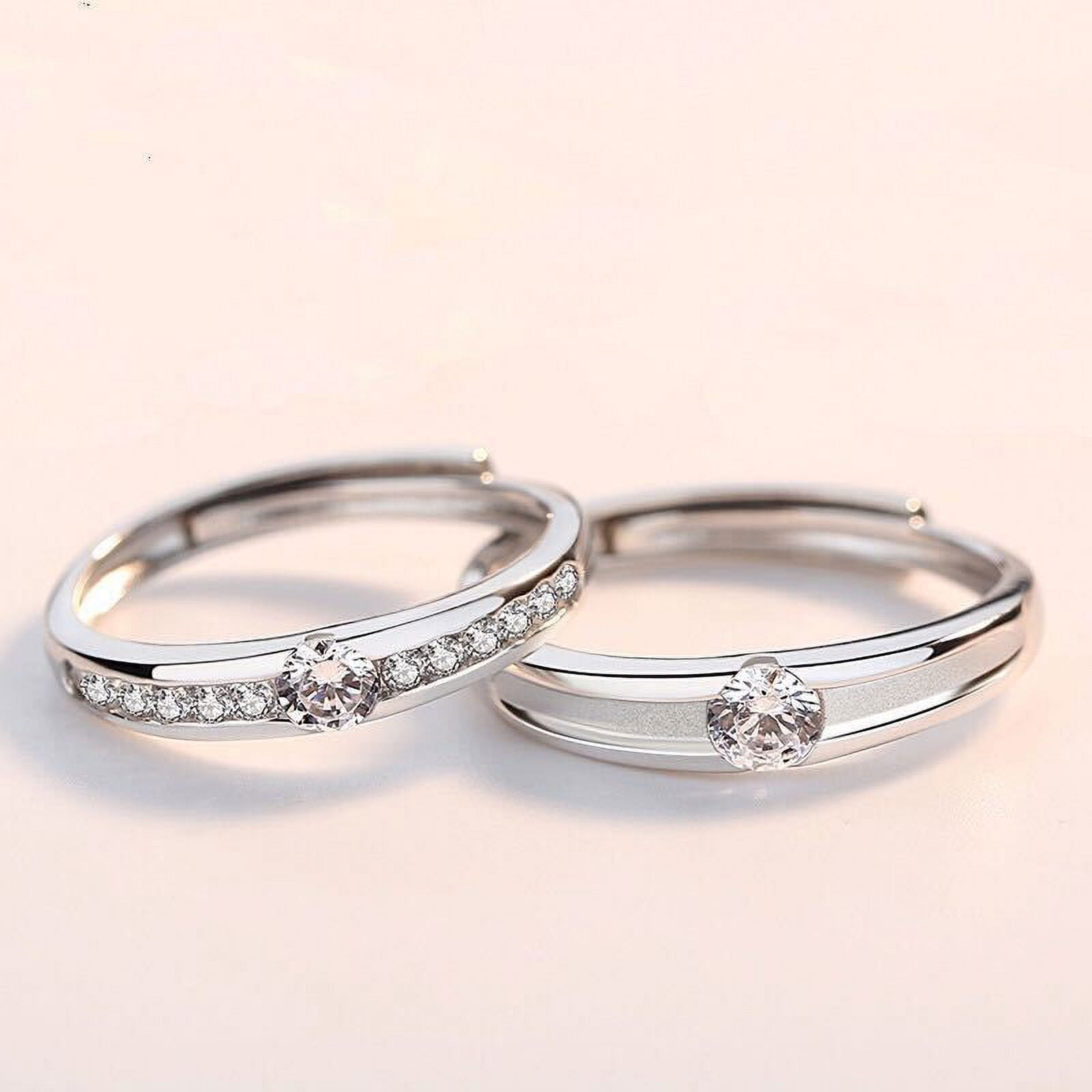 Blue Jewel Brilliant 2 Ct Round Cut Diamond Ring - 14K White Gold ...