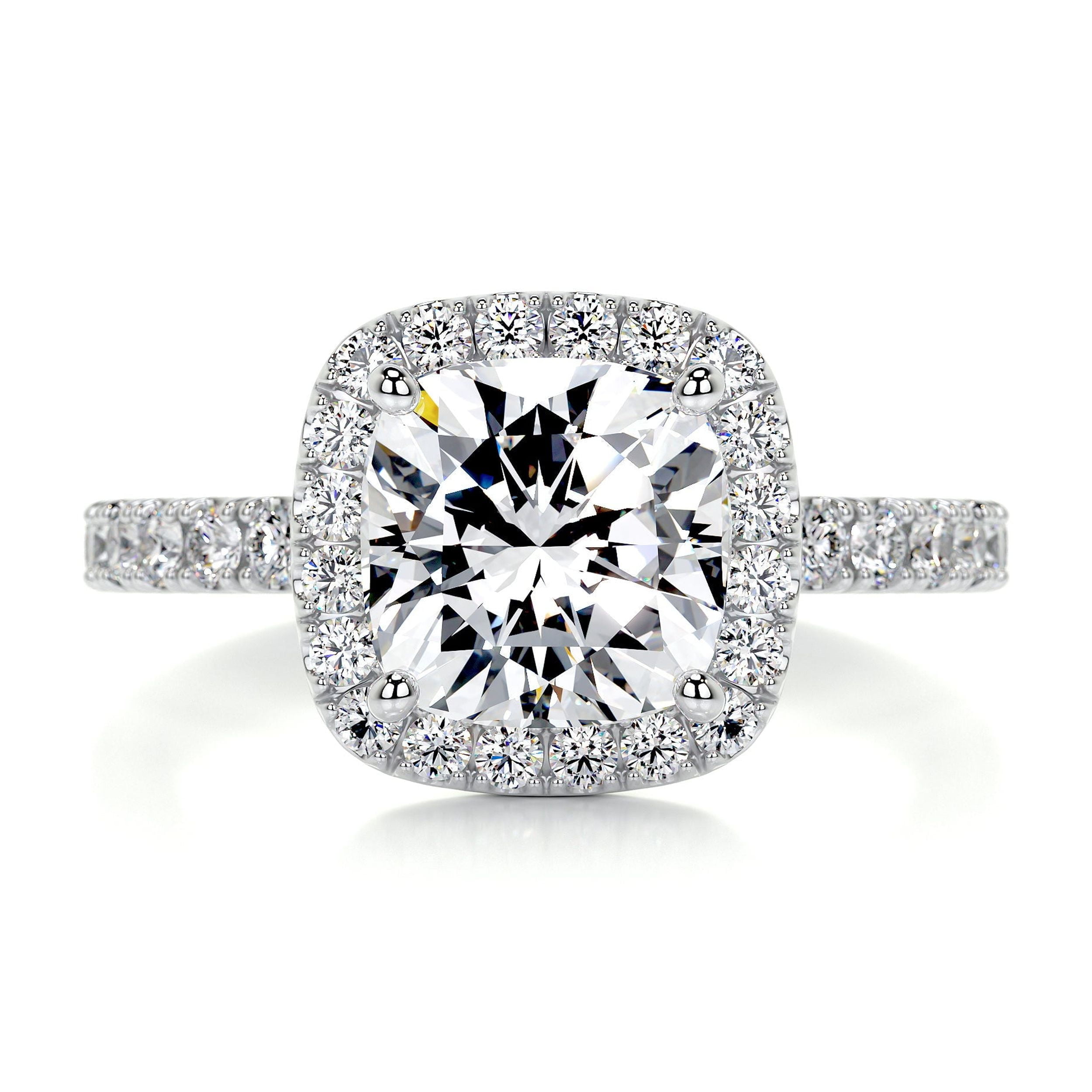 Blue Jewel Cushion Cut Excellent 2 Ct Diamond Ring for Her - Wedding ...