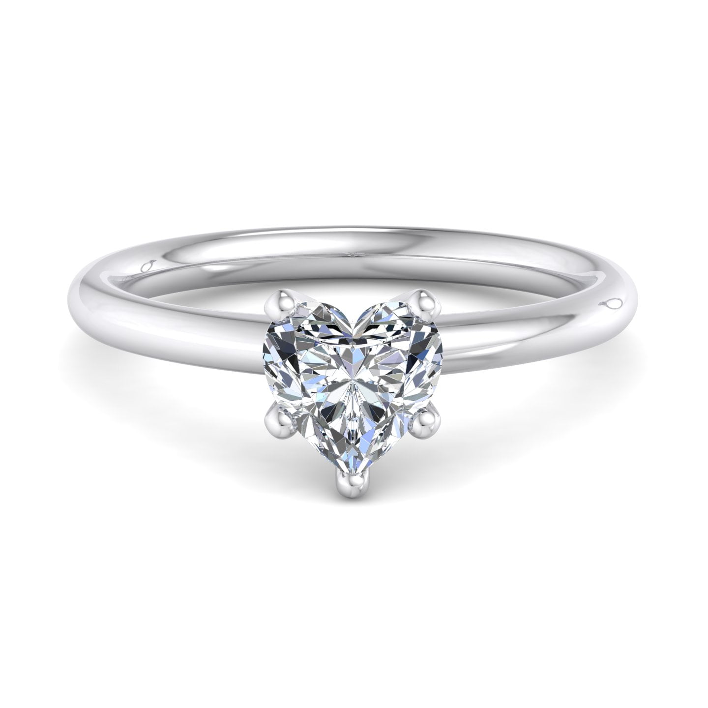 Blue Jewel Heart Cut Diamond Ring - 1.5 Ct Lab Created Engagement Ring ...