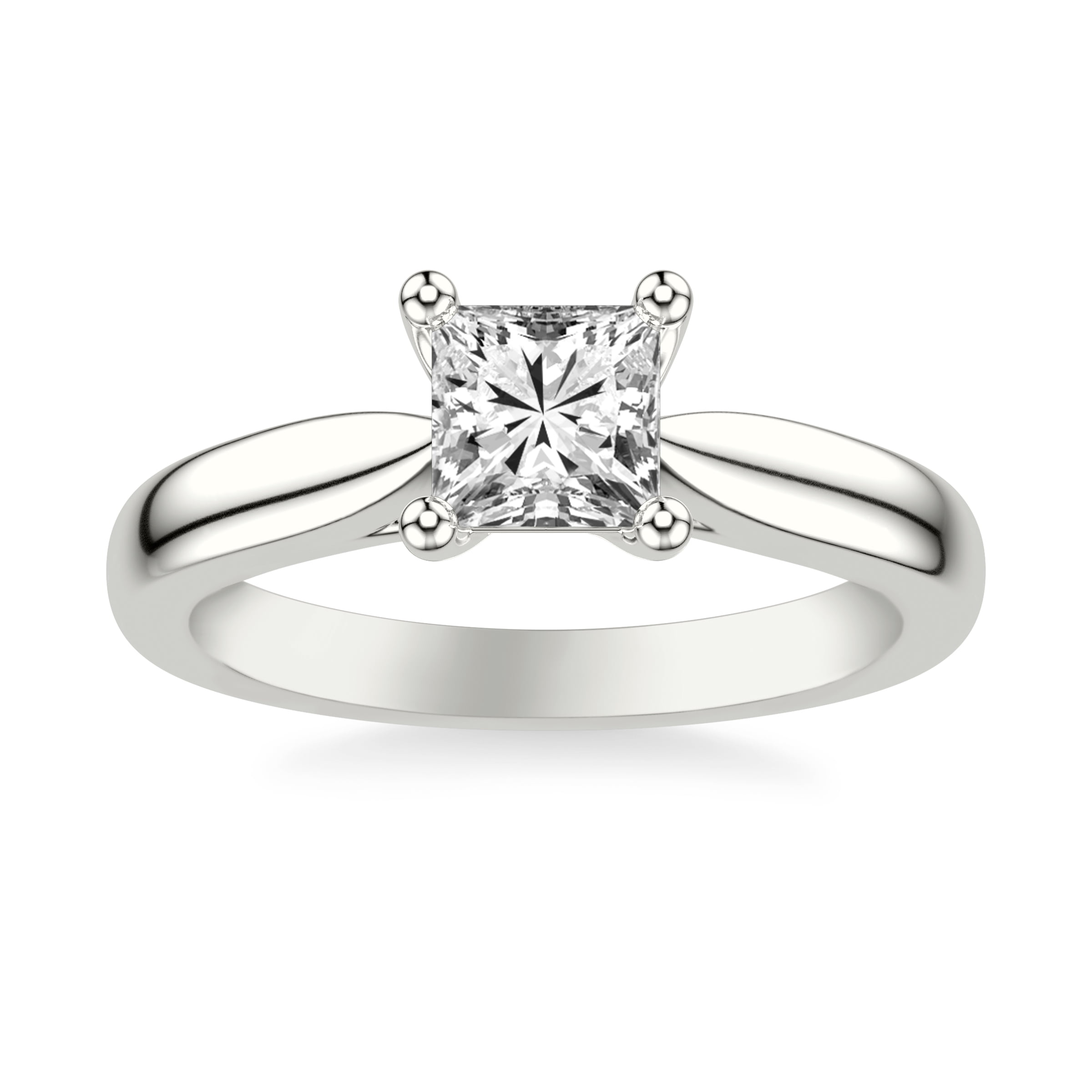 Blue Jewel Princess Cut 1.5 Ct Lab Created Diamond Engagement Ring ...