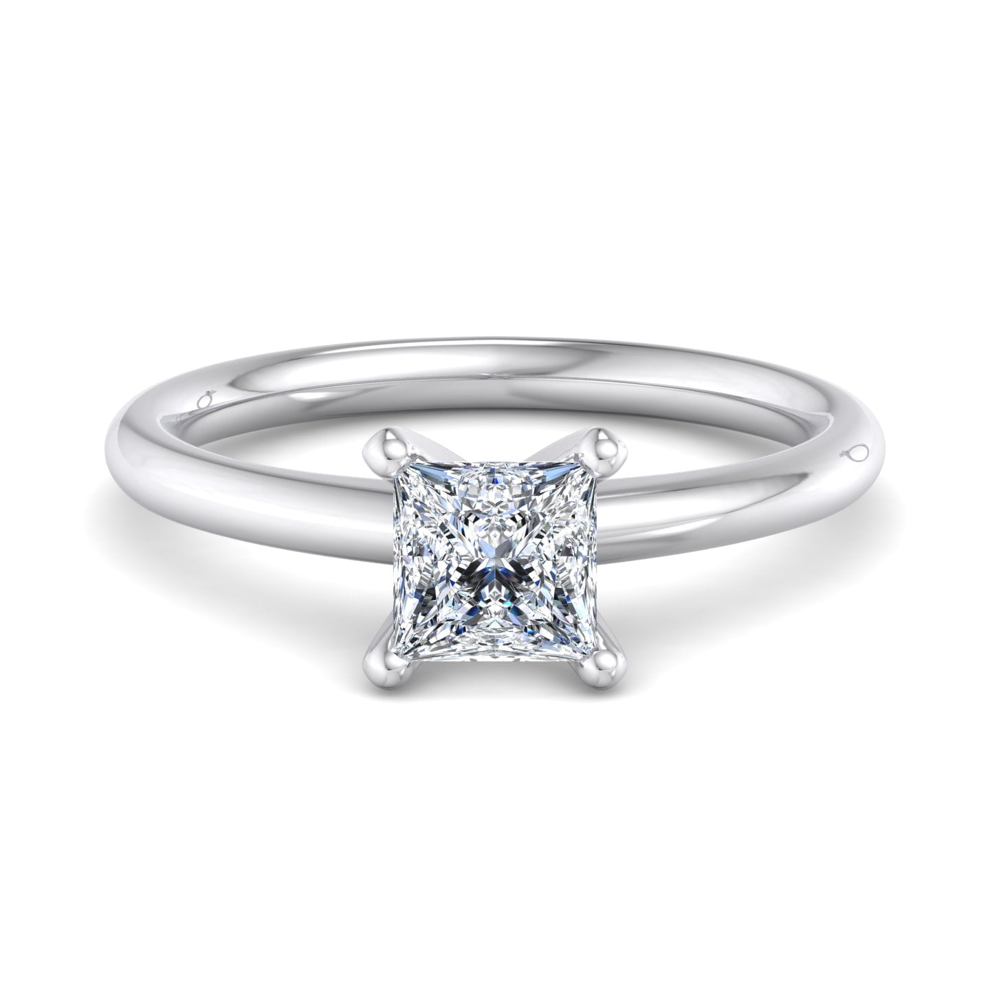 Blue Jewel Princess Cut 1.7 Ct Lab Created Diamond Engagement Ring ...