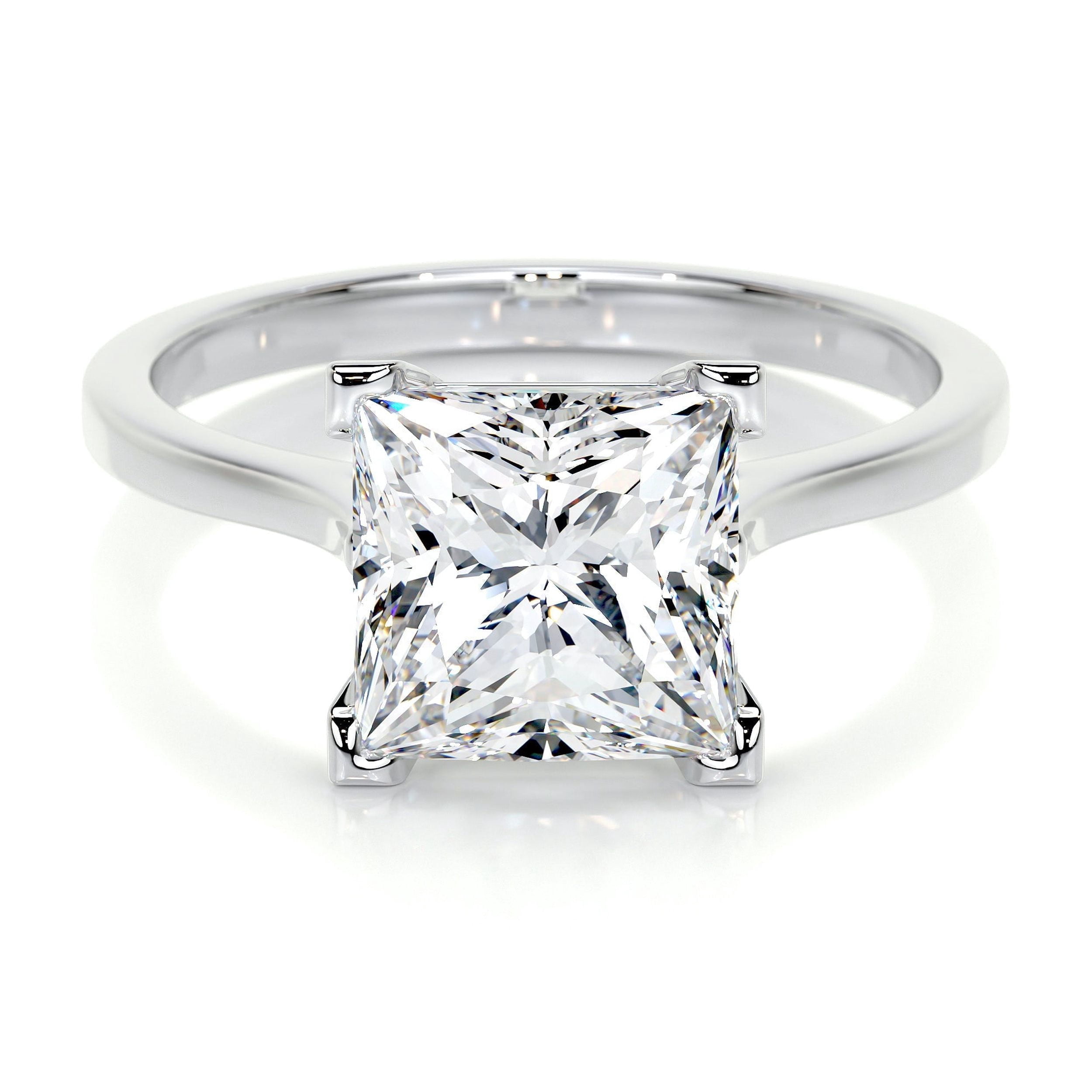 Blue Jewel Princess Cut Excellent 2 Ct Diamond Rings For Women's ...