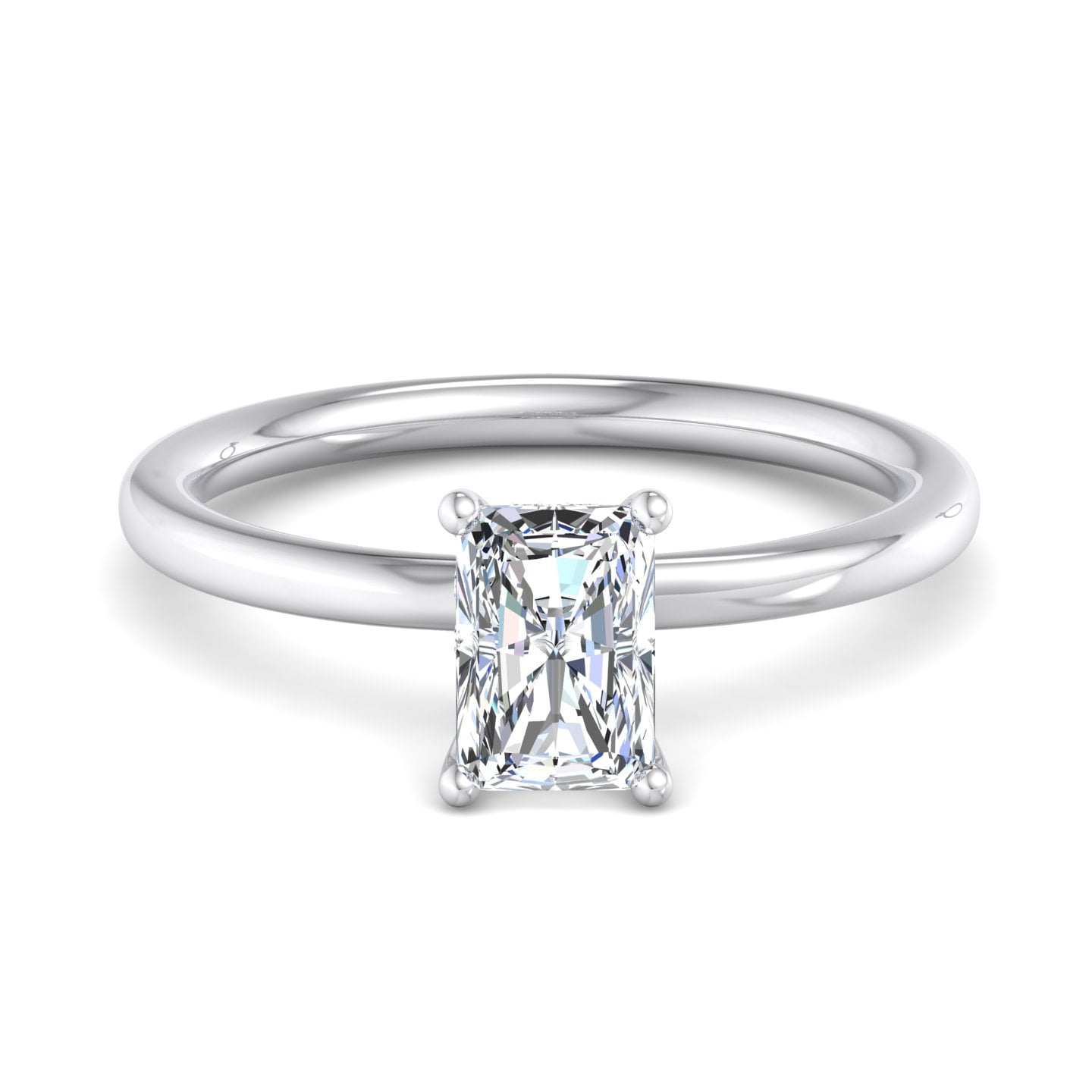 Blue Jewel Radiant Cut Diamond Ring - 1.8 Ct Lab Created Engagement ...