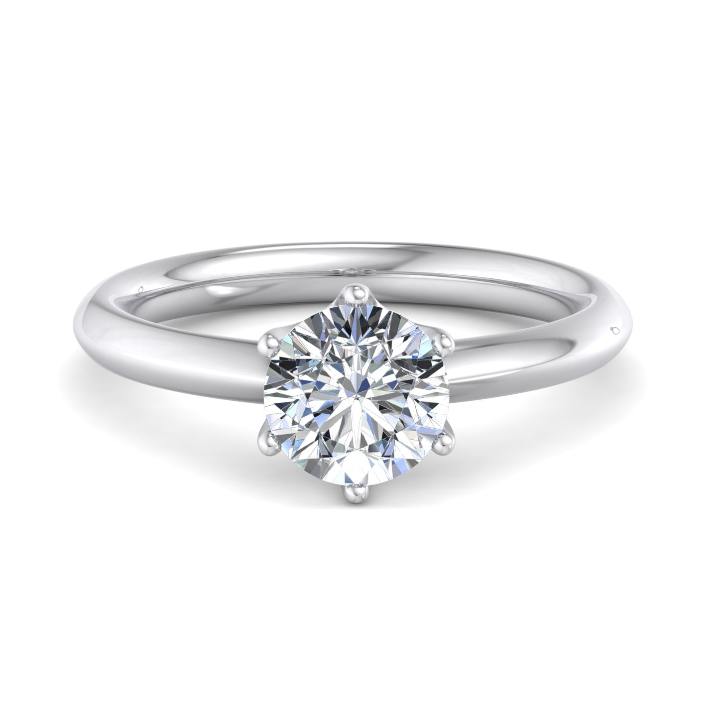 Blue Jewel Round Cut Engagement Ring - 1.6 Ct Lab Created Diamond ...