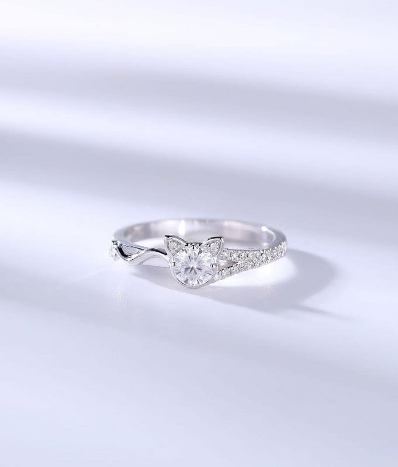 Blue Jewel Silver 14K White Gold Plated Ring - 1.5 Ct Round Brilliant ...