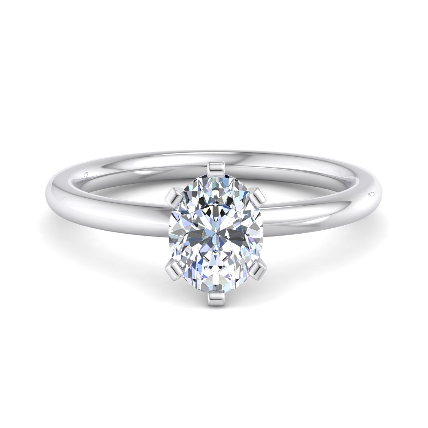 Blue Jewel Simple Engagement Ring for Her - 1.6 Ct Oval Cut Lab Created ...