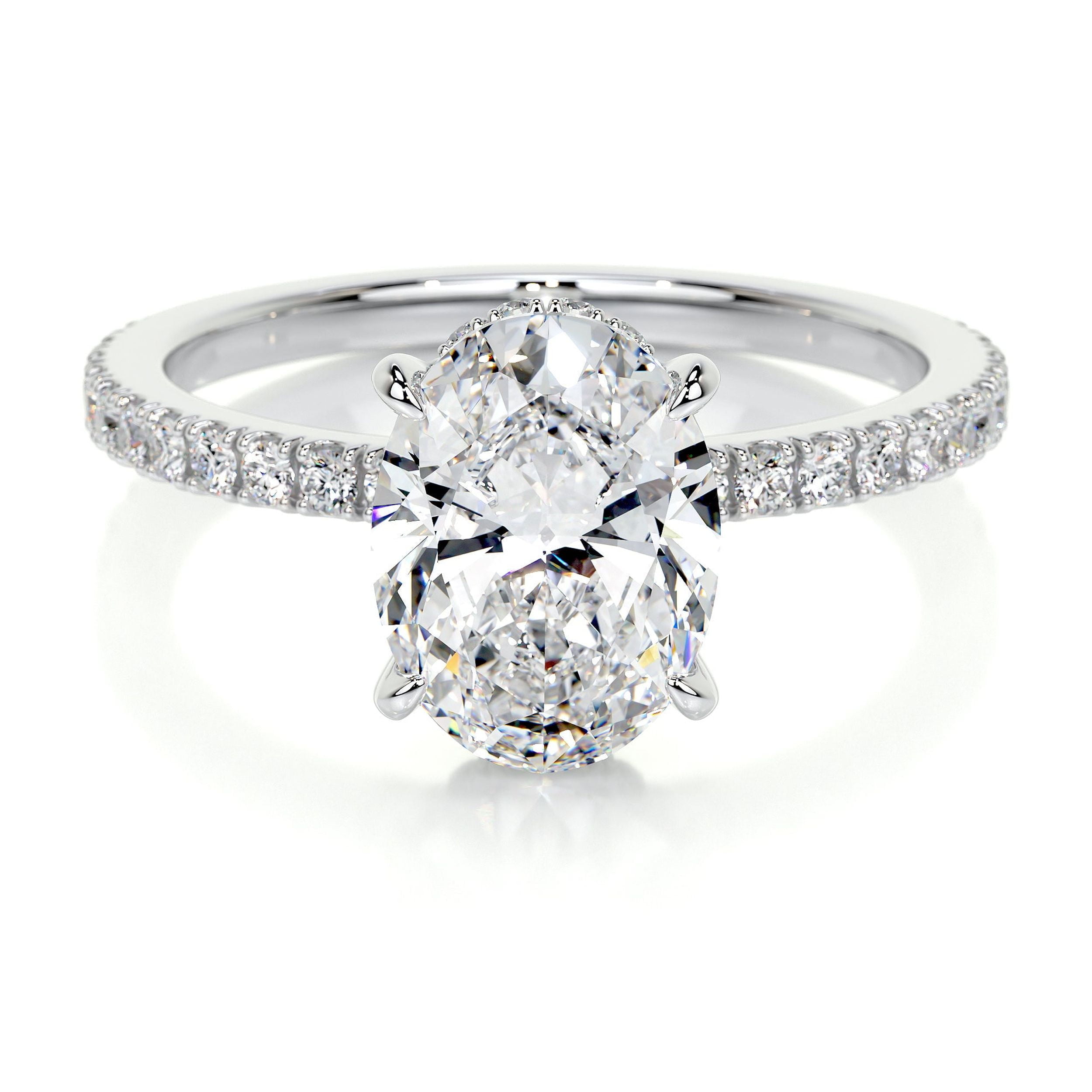 Blue Jewel Wedding Ring - Oval Cut Excellent 2.1 Ct Diamond Rings for ...