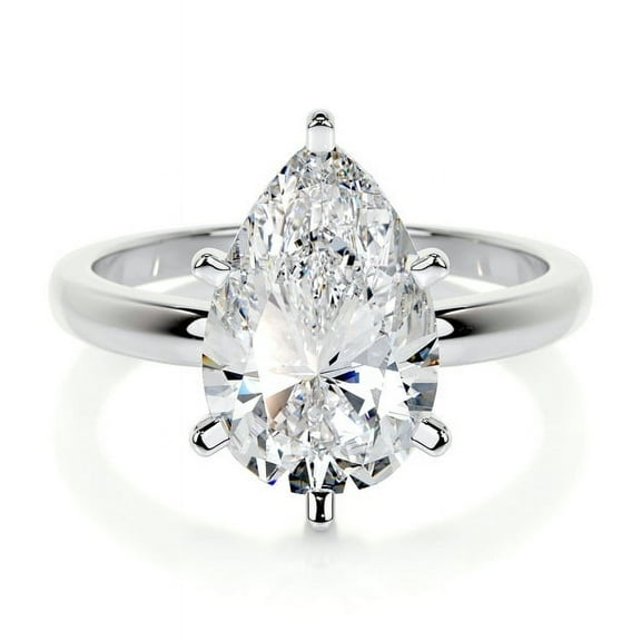 Blue Jewel Silver 14K White Gold Over Ring - Excellent 2 Ct Radiant Cut ...