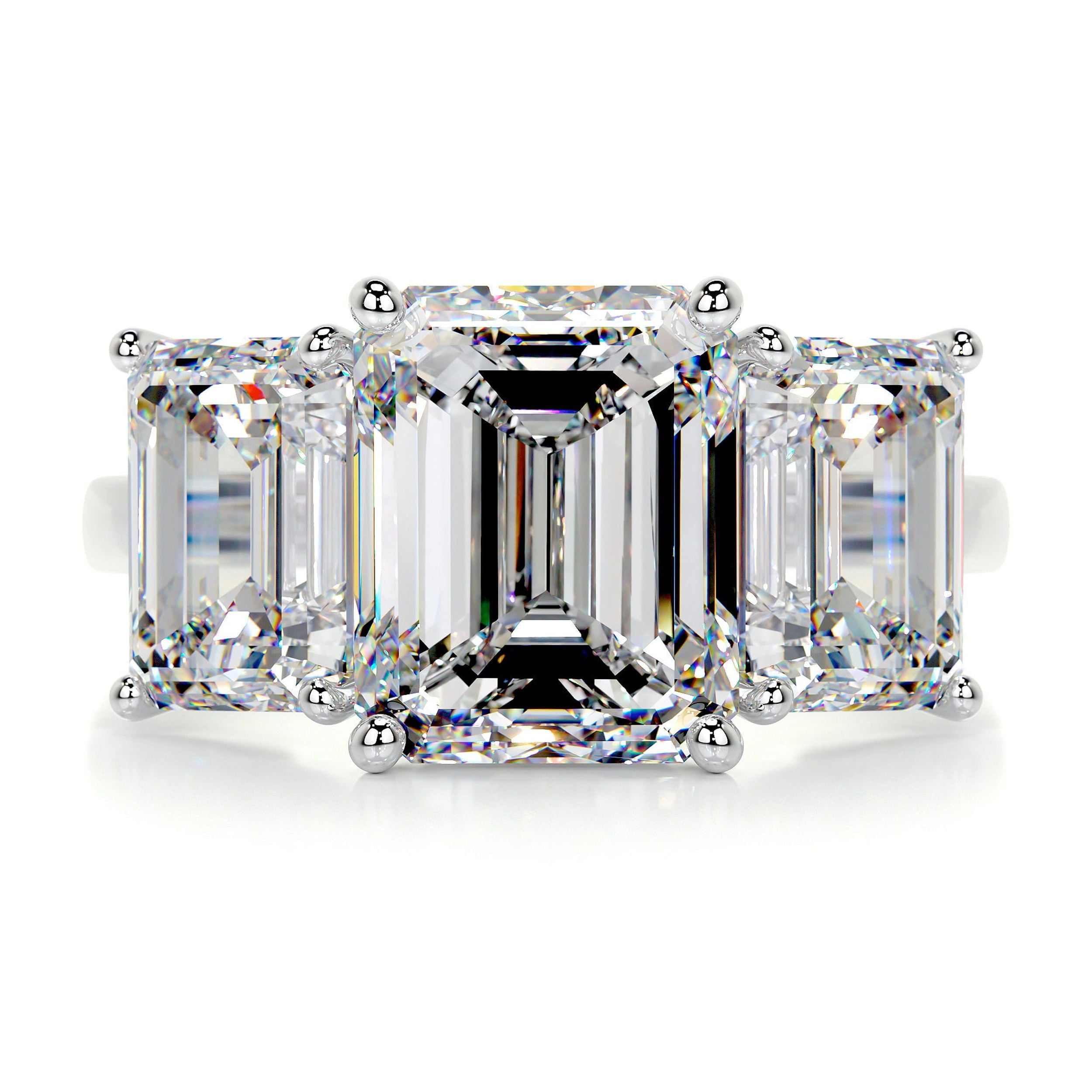 Blue Jewel White Gold Over 14K Silver Diamond Rings for Her - Wedding ...