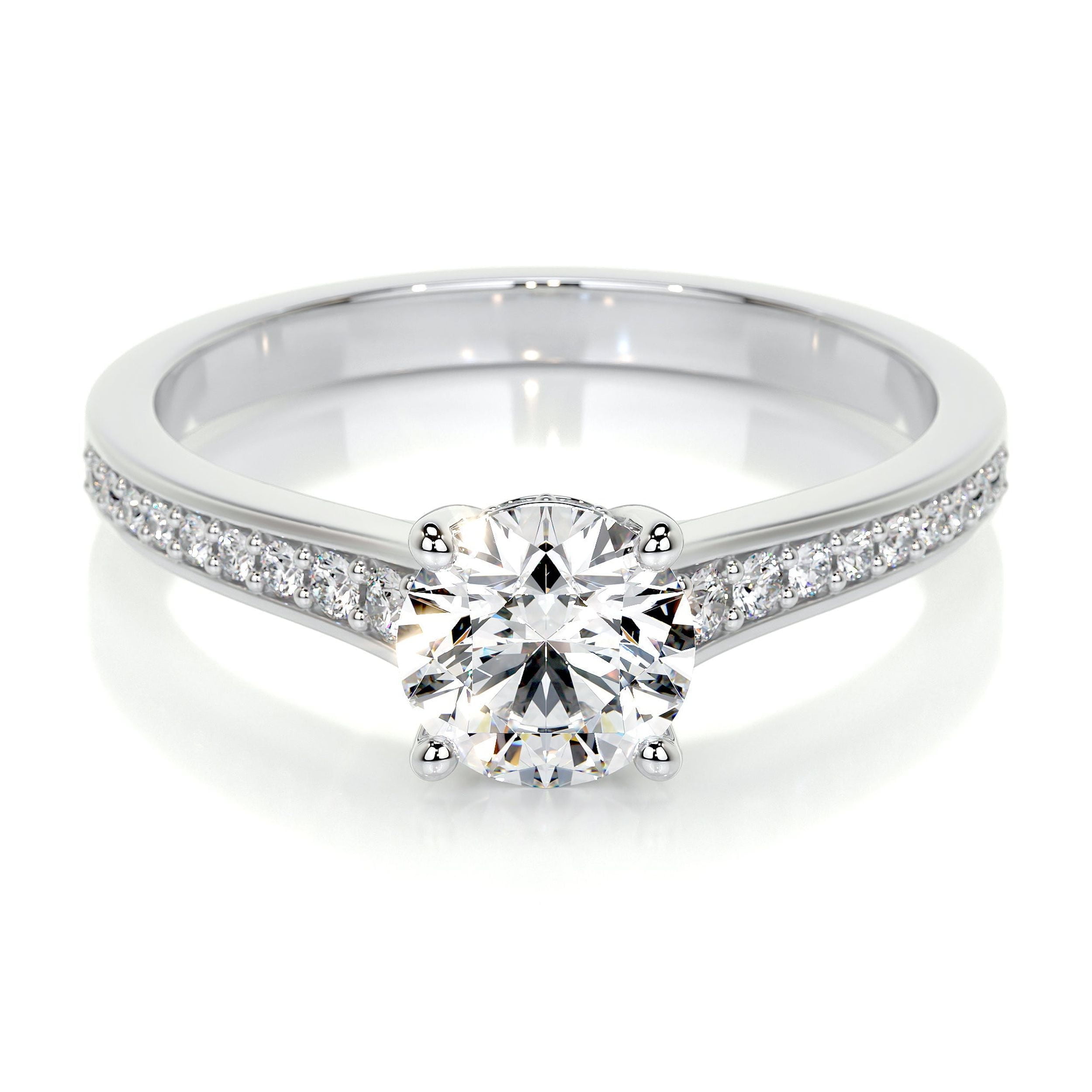 Blue Jewelry Fabulous 1.7 Ct Round Cut Hidden Halo Two Eternity Diamond ...