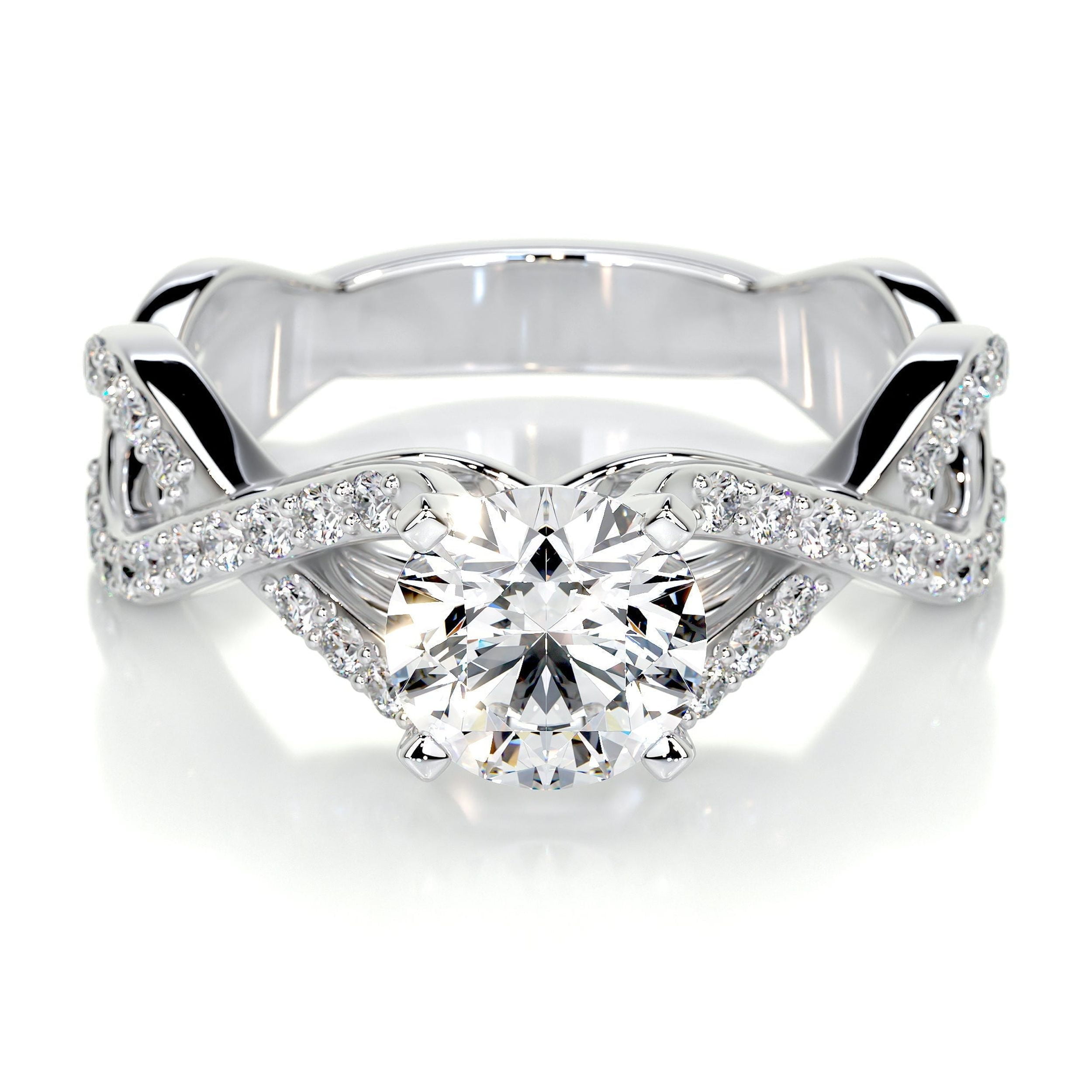 Blue Jewelry Round Cut Brilliant 1.5 Ct Diamond Rings - Anniversary ...