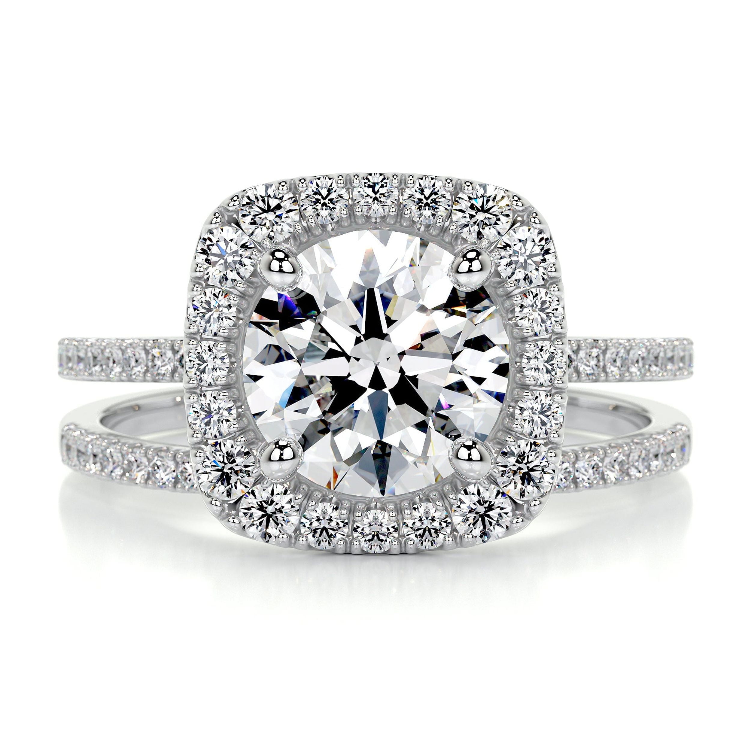 Blue Jewelry Wedding Rings - 14K White Gold Plated White Gold Plated ...