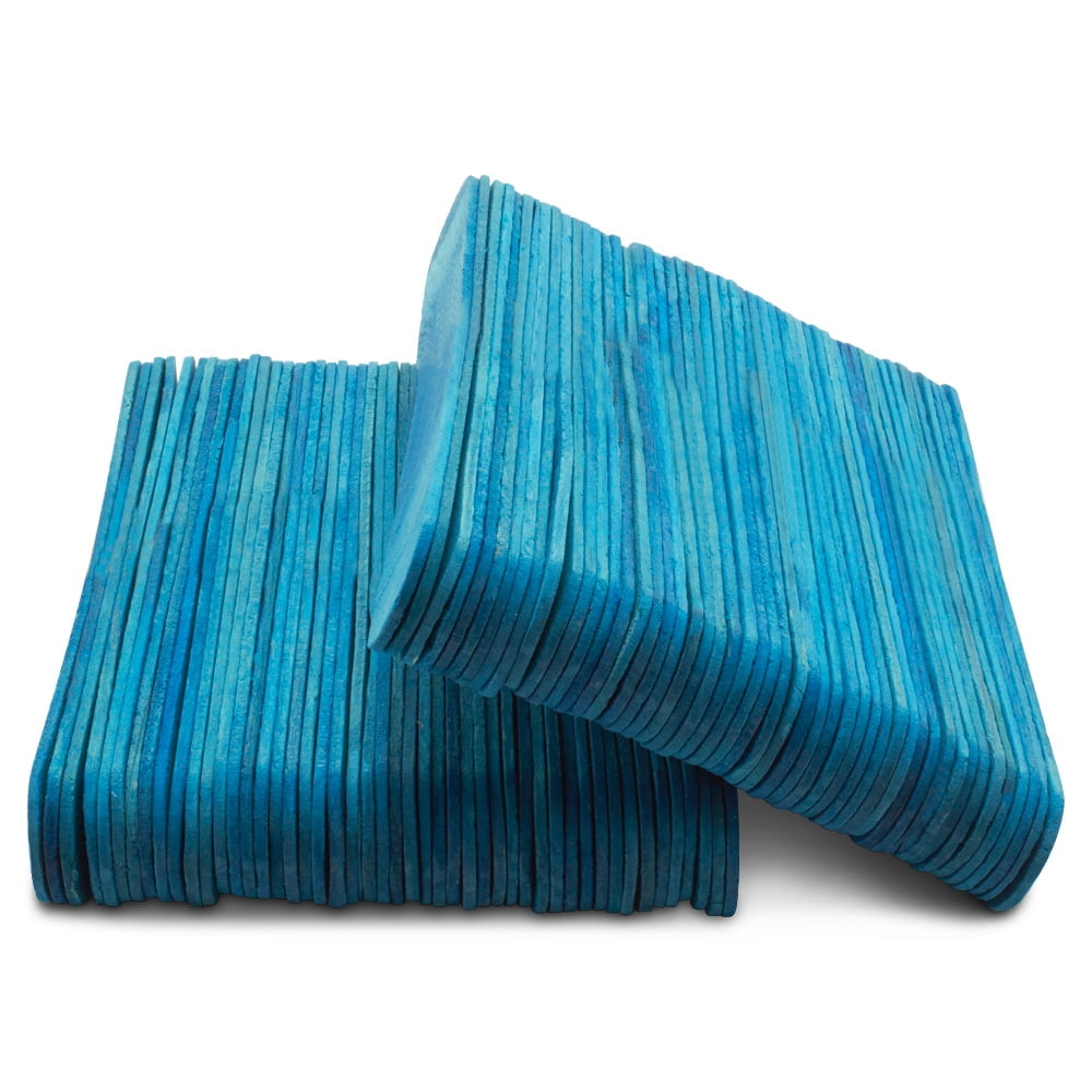 Blue Jumbo Craft Sticks 6-inch, Pack of 100 Popsicle Sticks for Crafts ...