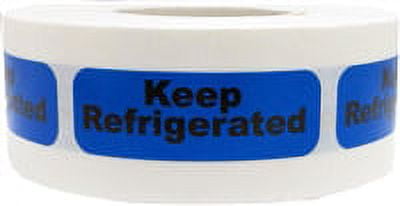 Blue "Keep Refrigerated" Warning Labels | 0.5 x 1.5" inches - 500 Pack ...