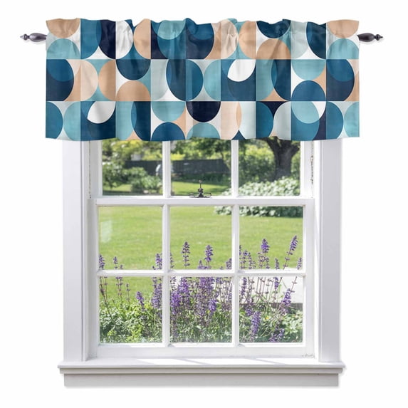 Blue Khaki Valances for Windows, Nordic Retro Medieval Valance Window ...