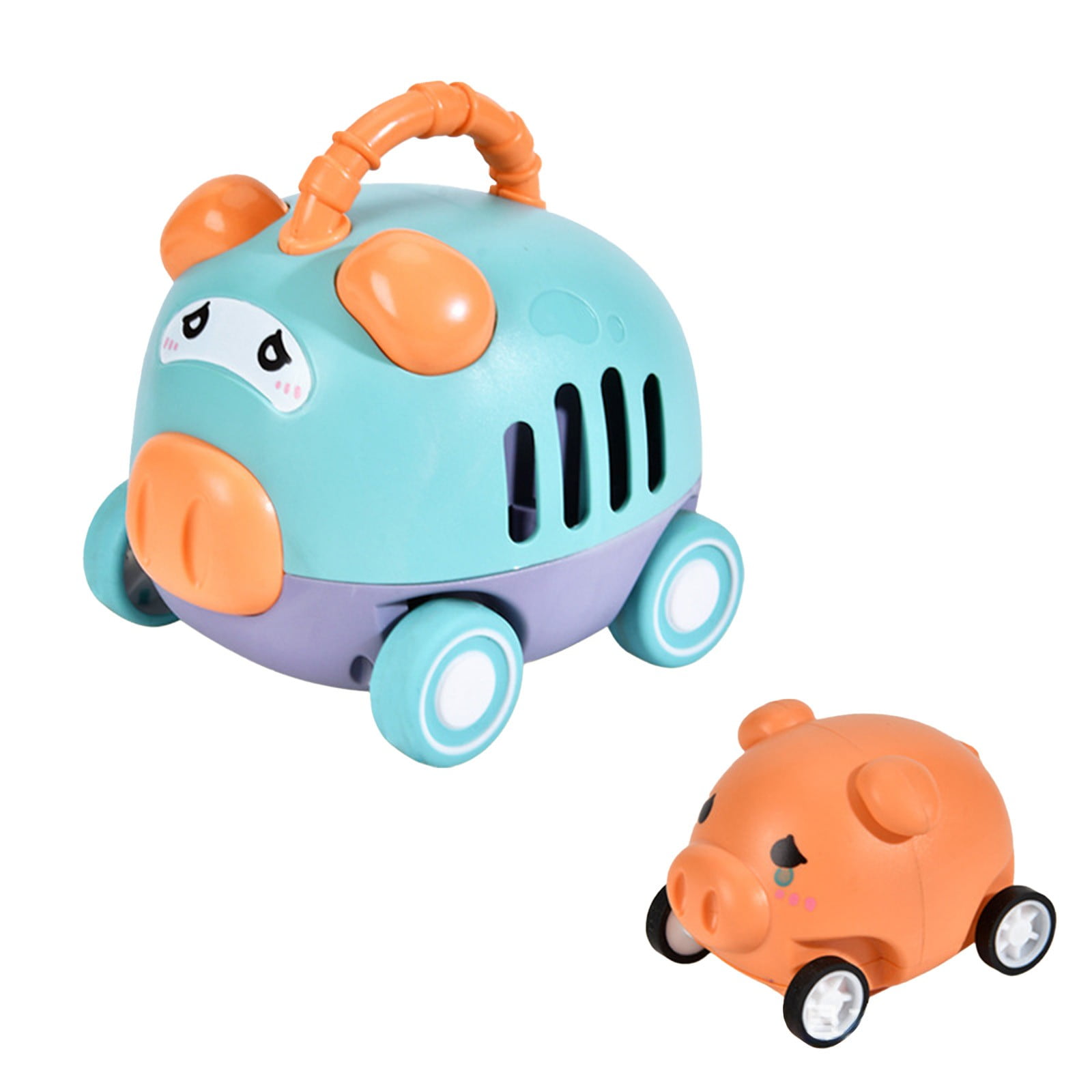 Blue Kids Cartoon Animals Catapult Car, Mini Inertia Rebound Puzzle Toy ...