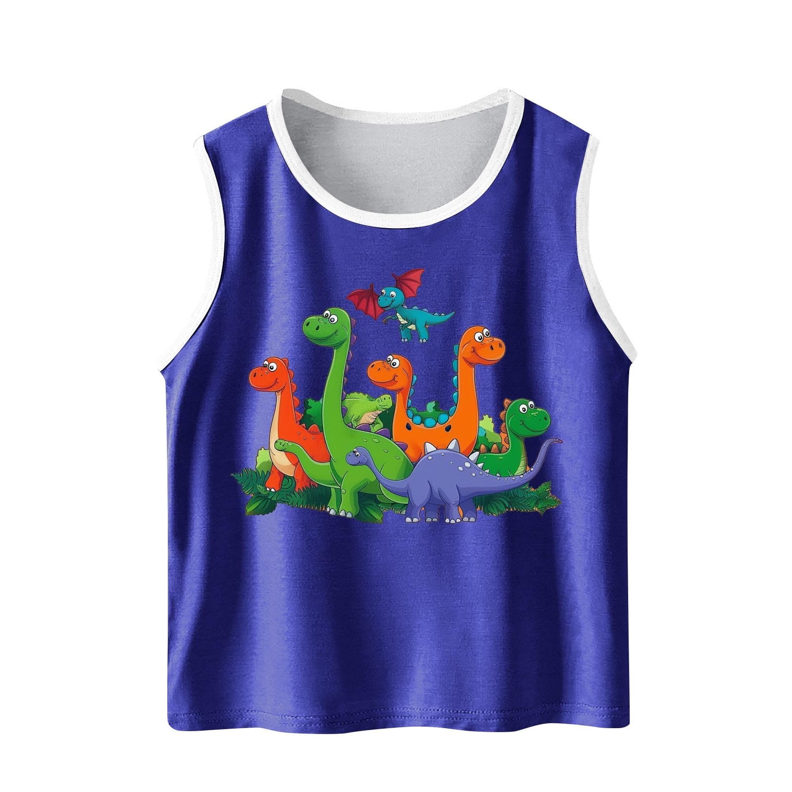 Blue Kids Girl Boy Sleeveless Vests Gradient Graphic Vest Tops for Kid ...