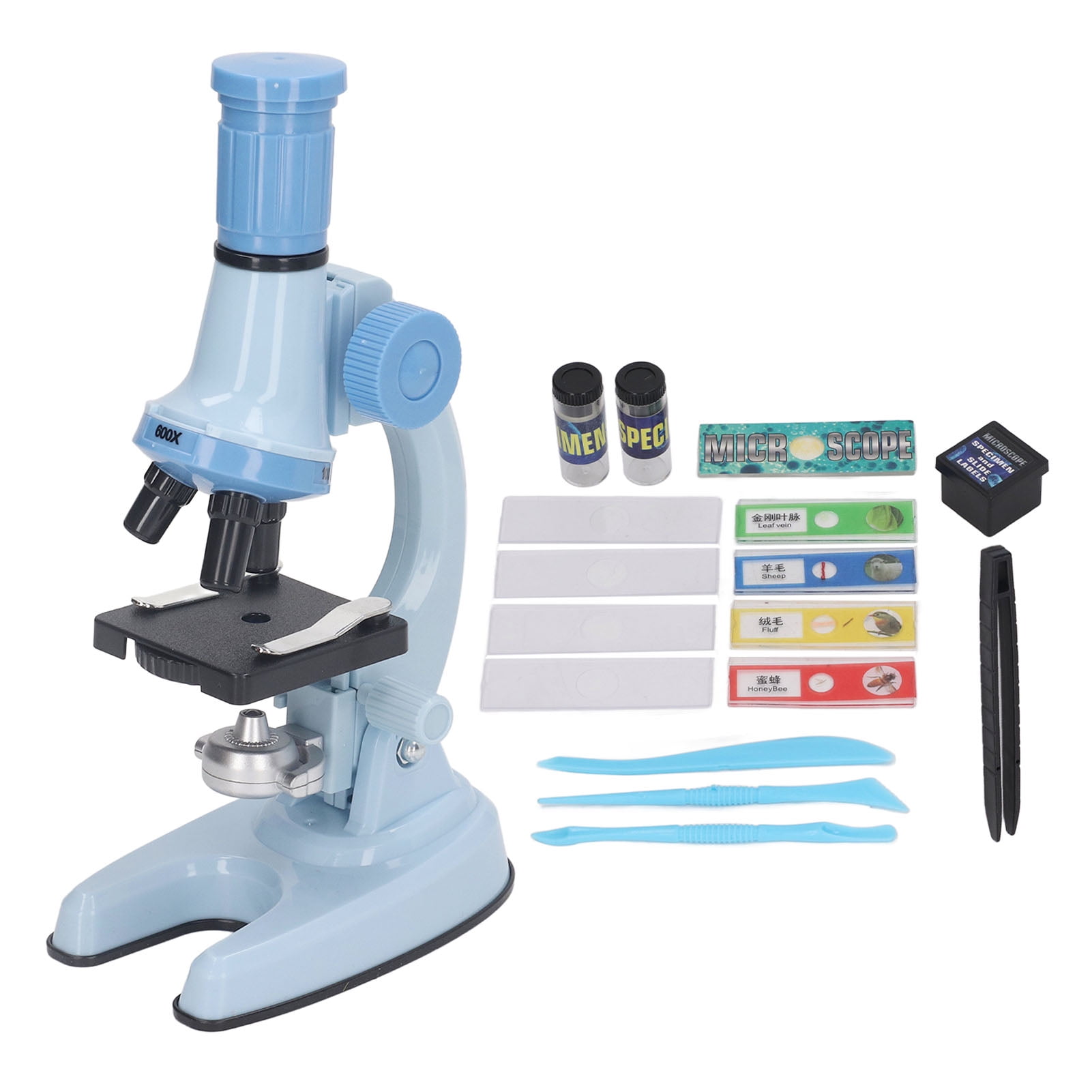 Blue Kids Microscope Set with LED Light - Clear Image Source Science ...