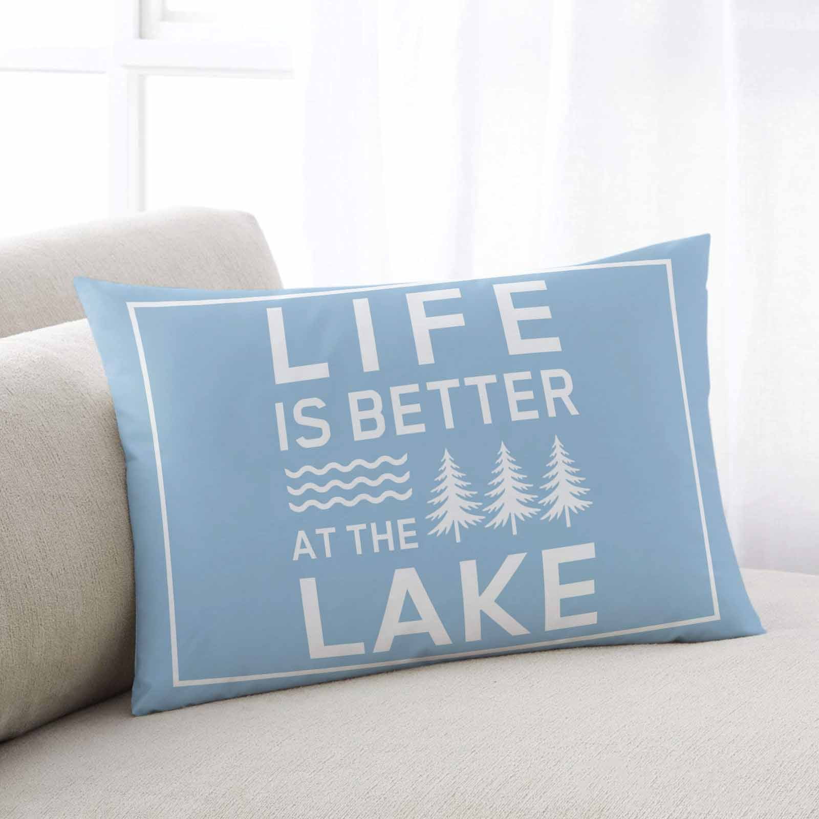 Blue King Size Pillow Cover, Pillowcase Protectors with Zipper ...