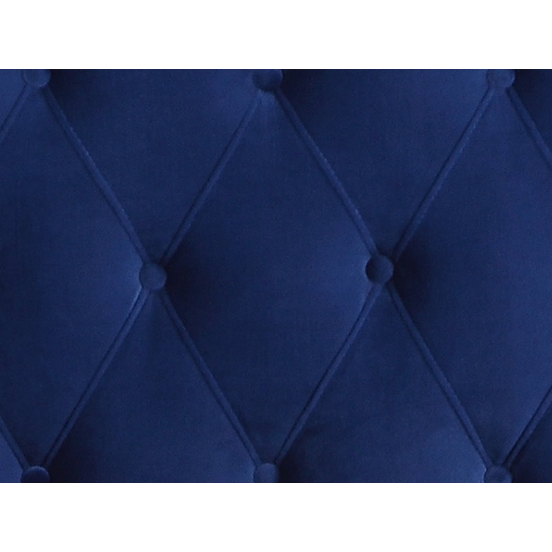 Blue King Upholstered Bed - Foam Padding, Solid Wood Construction ...