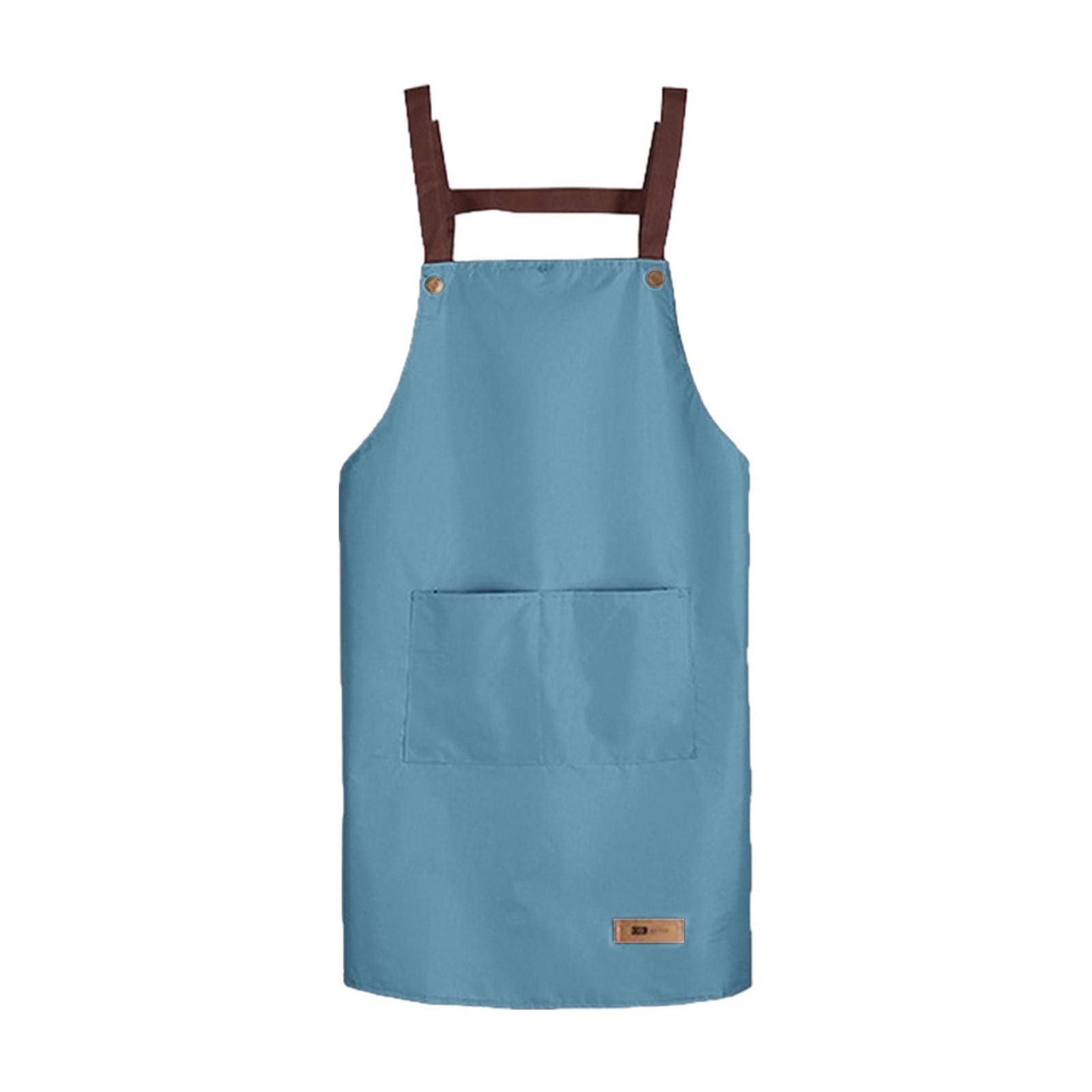 Blue Kitchen Apron Waterproof And Oil Proof Washable Dirt Resistant ...