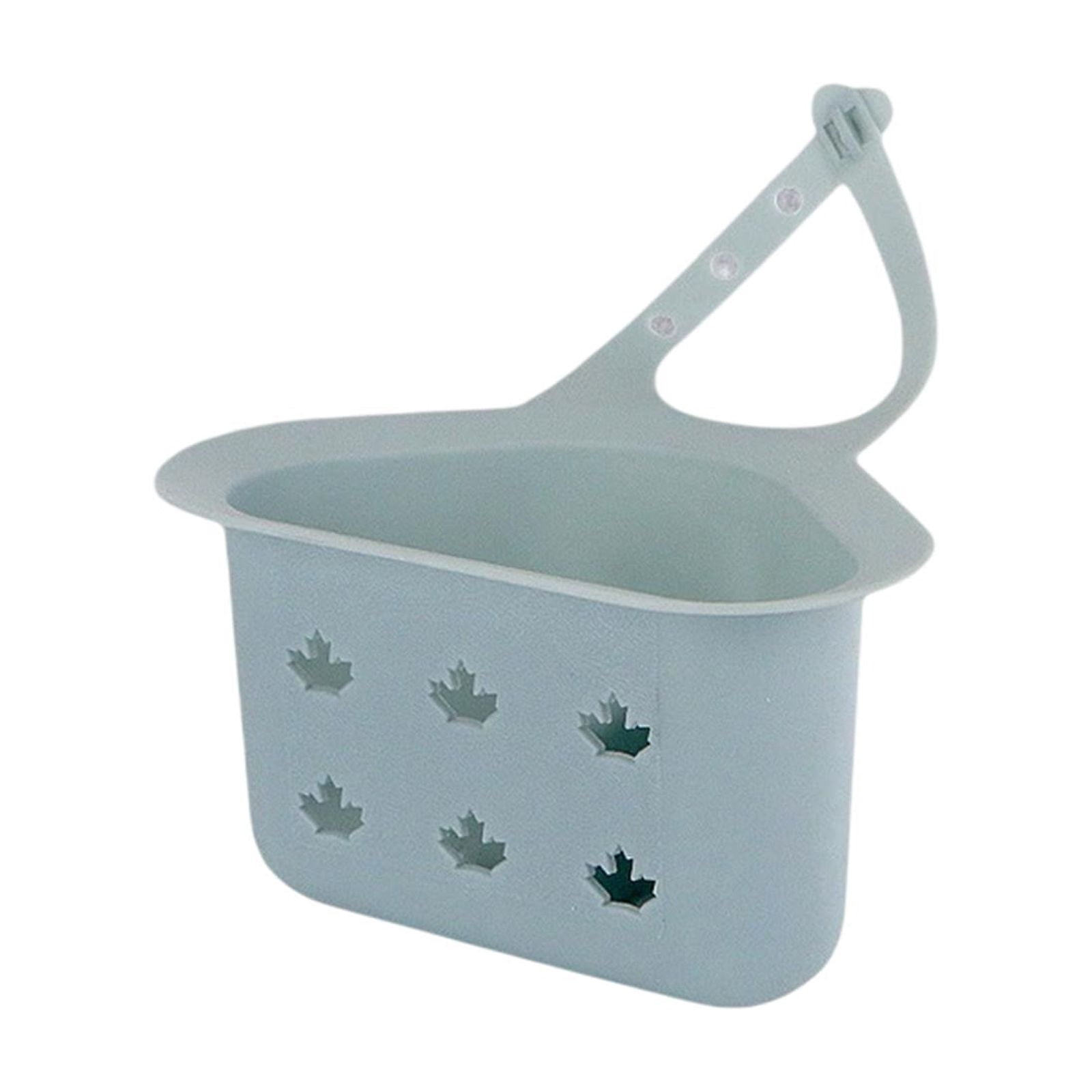 Blue Kitchen Drains Basket Hanging Faucet Storage Basket With Plastic ...