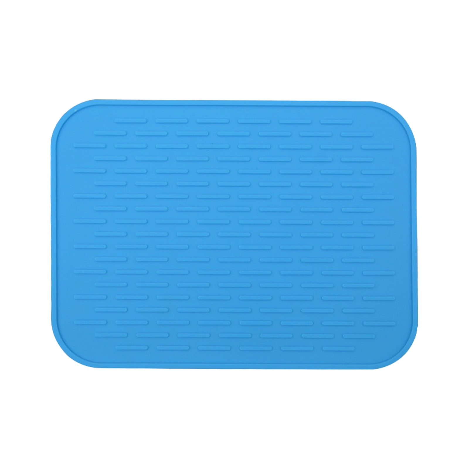 Blue Kitchen Placemat Silicone Drain Mat Insulated Kitchen Table Mat ...