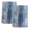 Blue Kitchen Towels Set of 2, Absorbent Microfiber Dish Tea Towels with ...